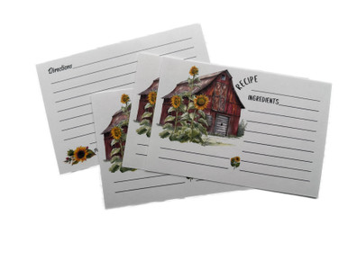 Rustic Barn 4x6 Recipe Card, Farm, Country