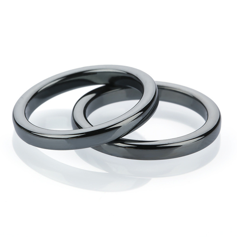 6mm Magnetic Hematite Flat Ring - Handcrafted Natural Stone Jewelry ...