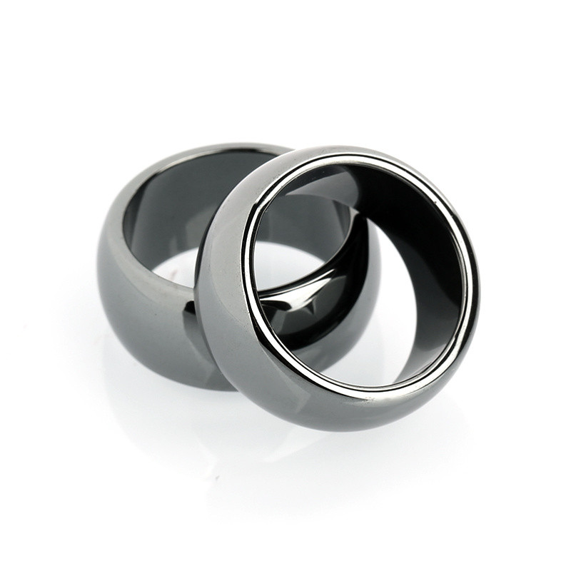 6mm Magnetic Hematite Dome Ring - Handcrafted Natural Stone Jewelry ...