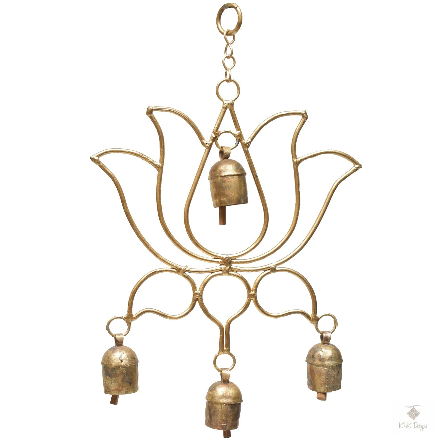 Lotus Flower Wind Chime, Chimes - Handcrafted Natural Stone Jewelry ...