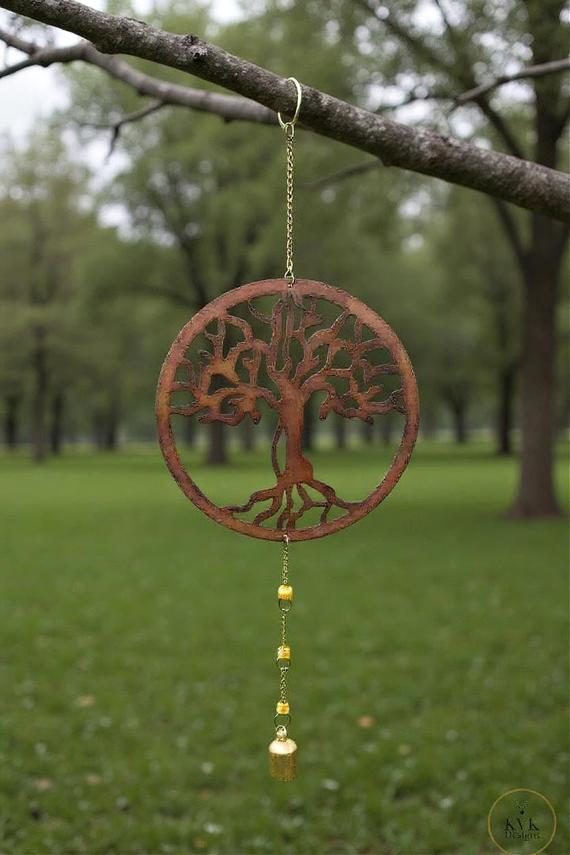 Lotus Flower Wind Chime, Chimes - Handcrafted Natural Stone Jewelry ...