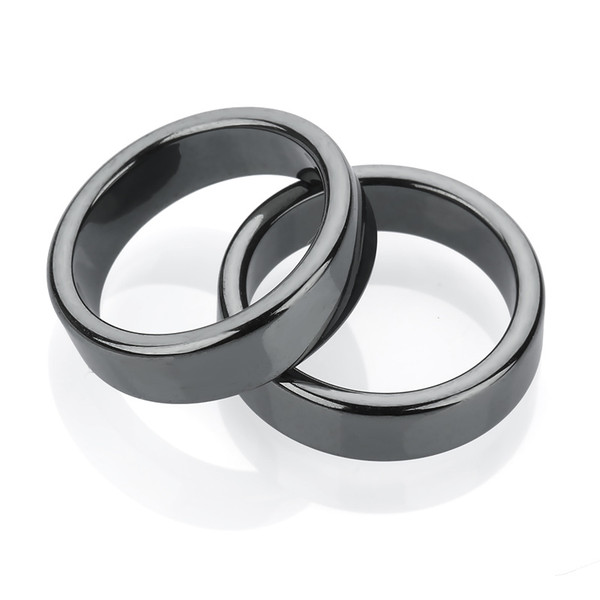 6mm Magnetic Hematite Flat Ring Handcrafted Natural Stone Jewelry Unique Gifts KVK Designs