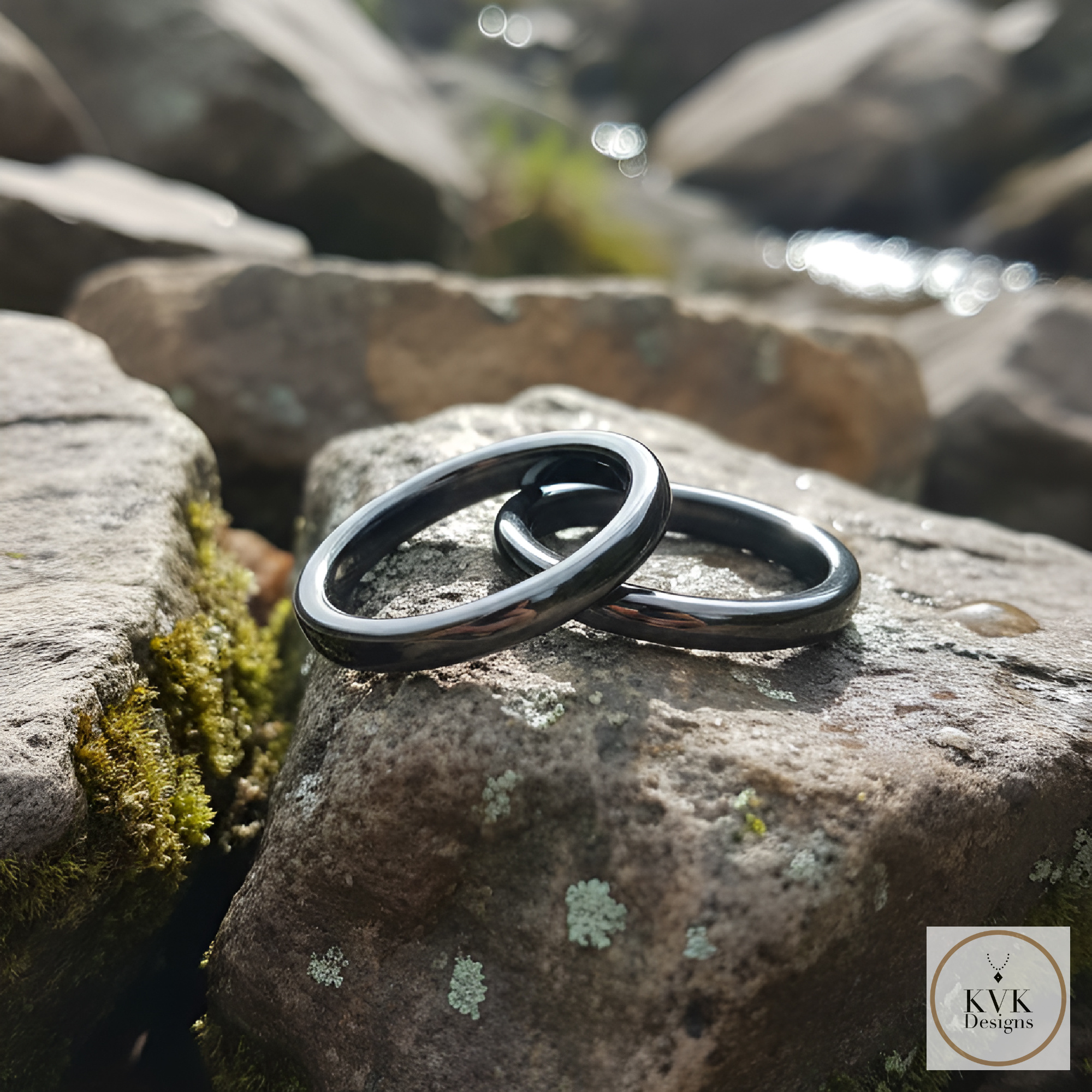natural hematite ring