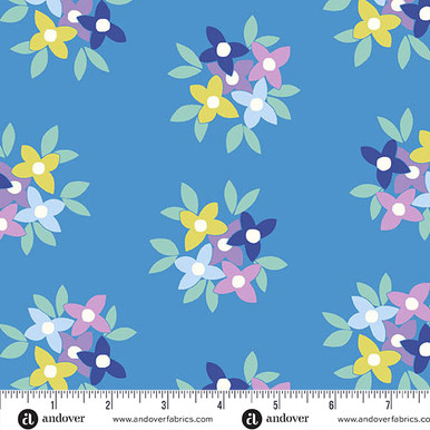 Friday Night 108s by Karen Lewis Textiles Simple Bouquet Peacock ...