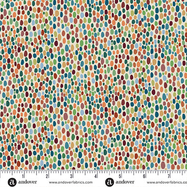 Prehistoric by Makower UK Spot Multi - Andover Fabrics