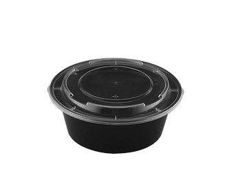 40oz Round Microwaveable Container with Lid, 150 sets (50/6)