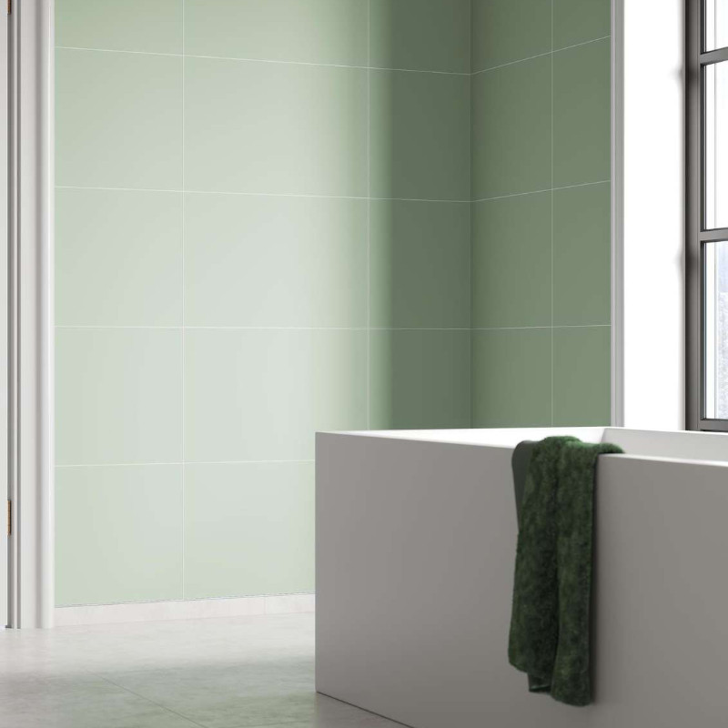 Fibo Contemporary Light Green Wall Panel | Wet Wall Works