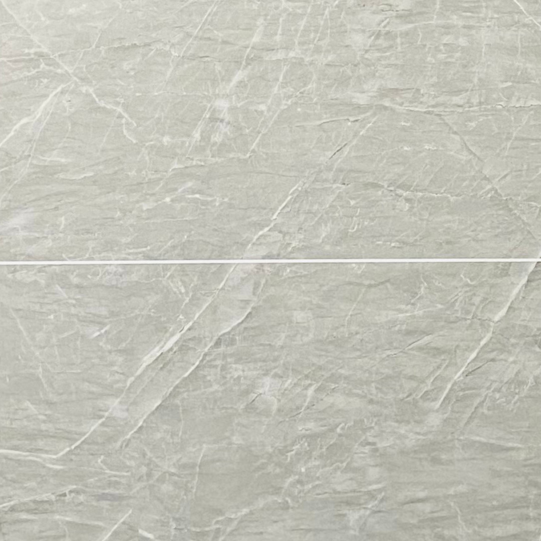Grey Crackle Tile PVC Shower Panel with Grout Line | Wet Wall Works