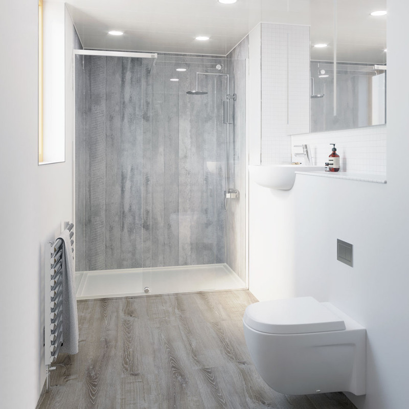 Multipanel Concrete Formwood Linda Barker Shower Panel | Wet Wall Works