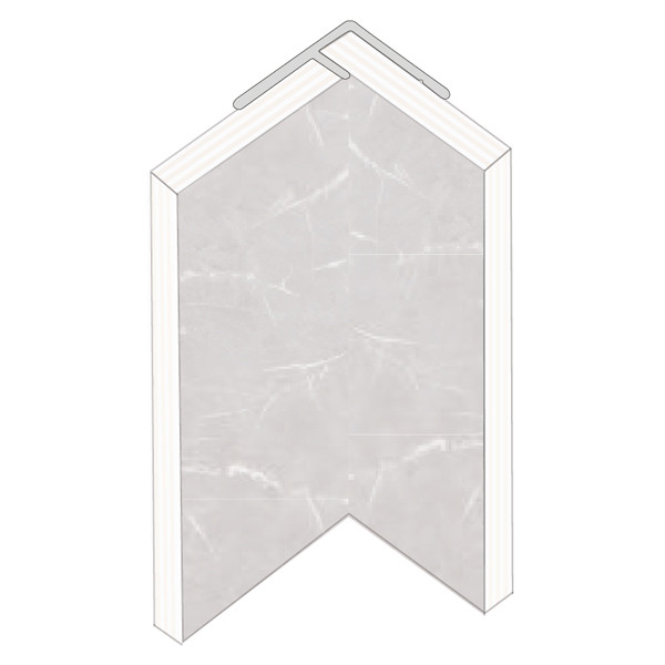 Fibo Hidden Internal Corner Aluminium Trim | Wet Wall Works