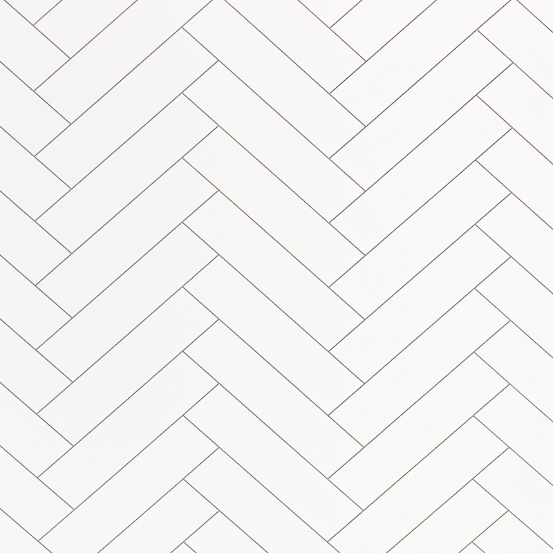 Chevron Matt Tile White Premium Wet Wall Panel - 1 Metre | Wet Wall Works