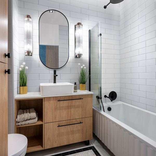 Metro Tile Shower Panel with Grout Line | Wet Wall Works