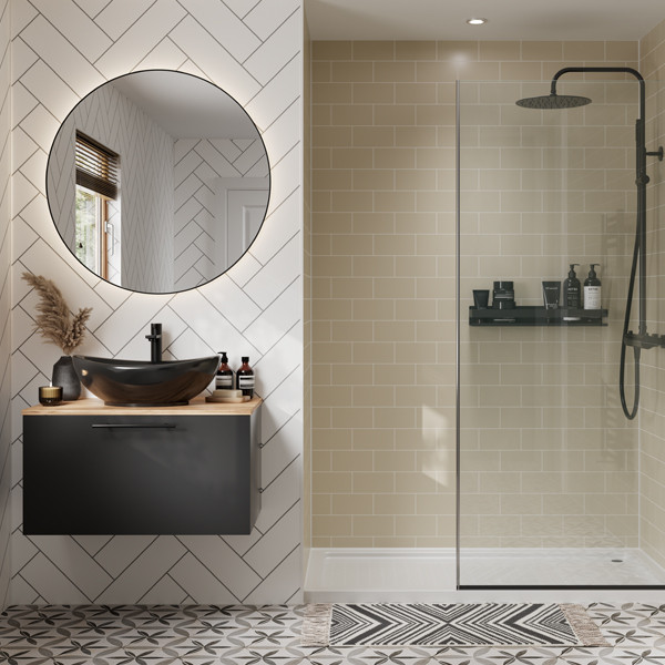 Tile Effect Multipanel Metro Wall Panels | Wet Wall Works