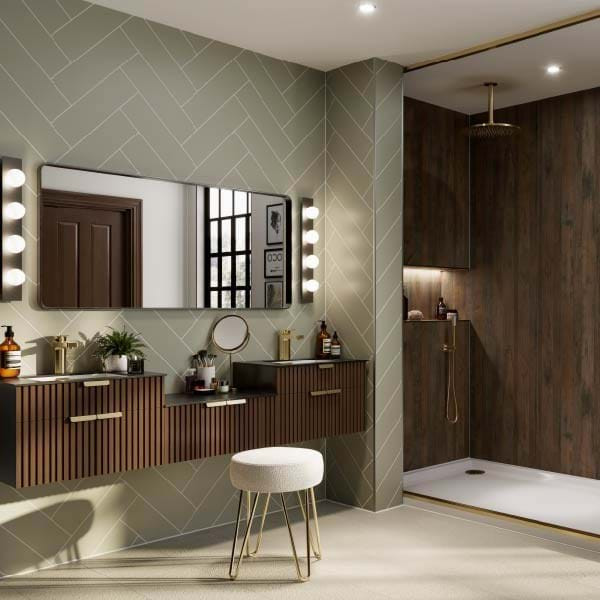 Tile Effect Multipanel Metro Wall Panels | Wet Wall Works