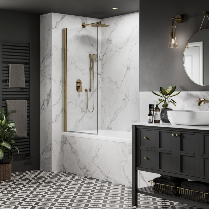 Multipanel Calacatta Marble Linda Barker Shower Panel | Wet Wall Works