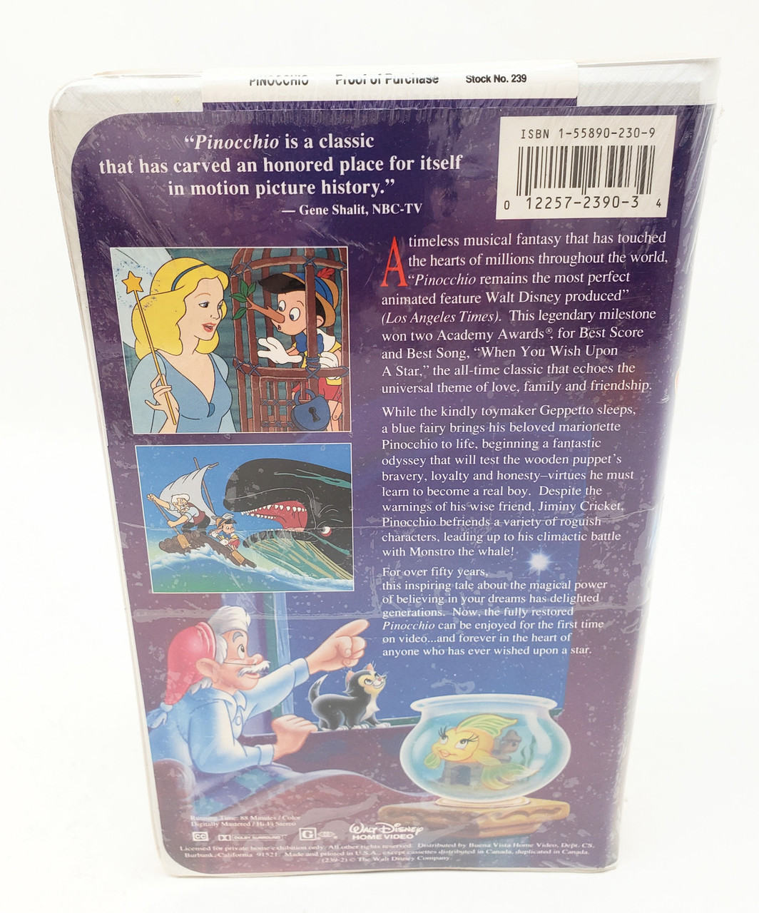 Pinocchio NEW IN IT'S ORIGINAL PACKAGE -Walt Disney's Masterpiece ...