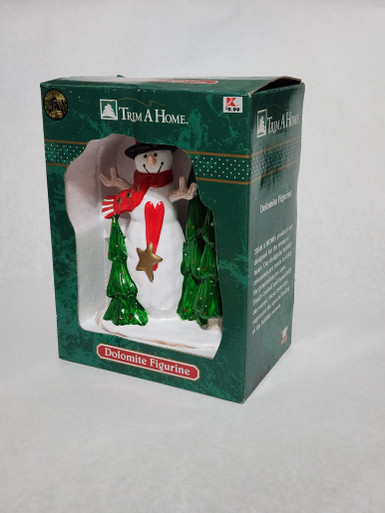 Snowman with Three Pine Trees
