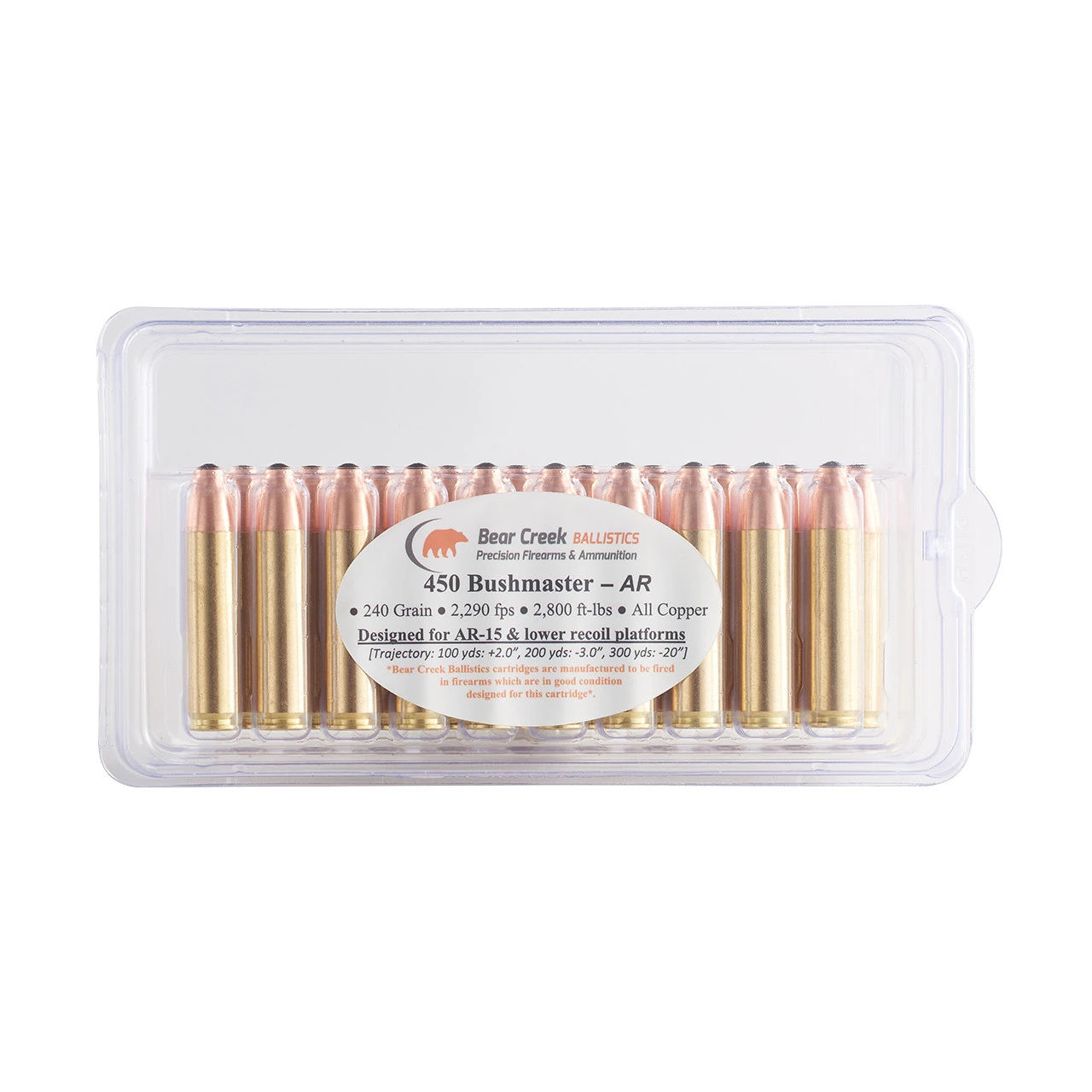 450 Bushmaster Ammo 240 Grain | Bear Creek Ballistics