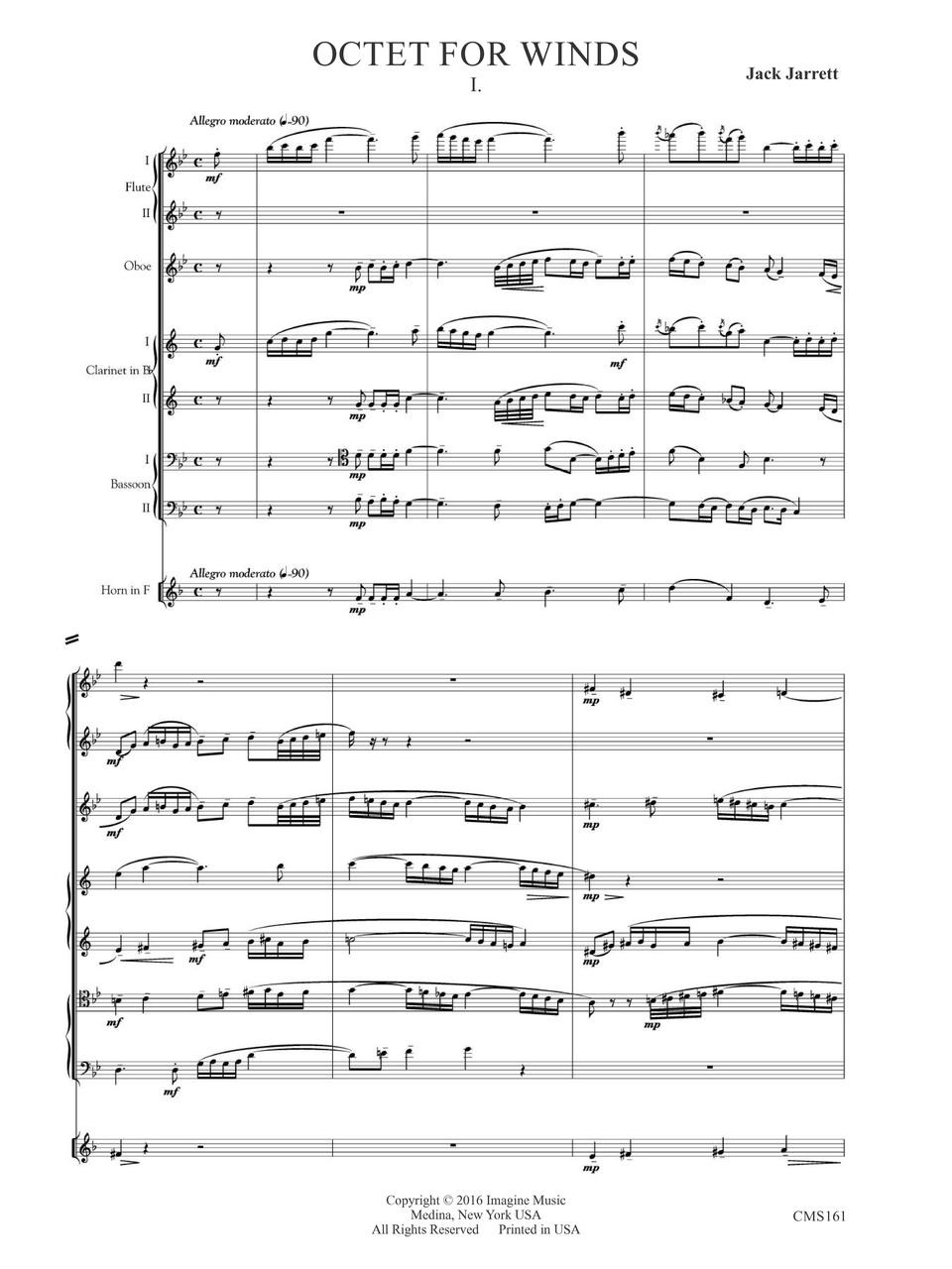 Octet for (download) - Imagine Music Publishing LLC