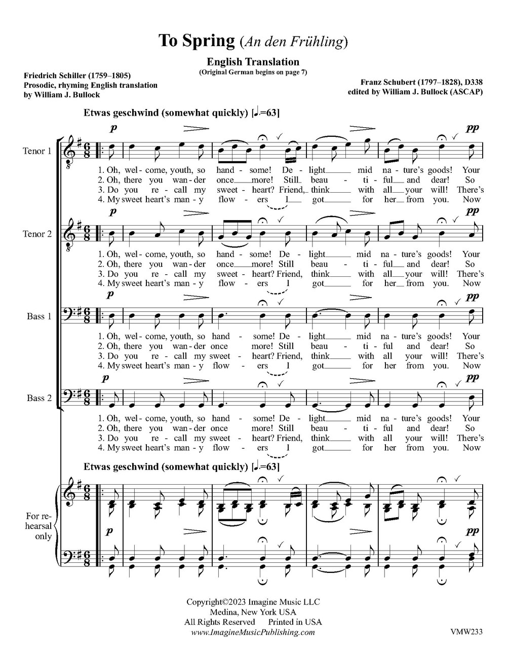 To Spring - Imagine Music Publishing LLC