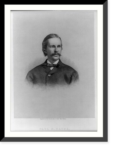 Historic Framed Print, [Paul H. Hayne, head-and-shoulders portrait ...