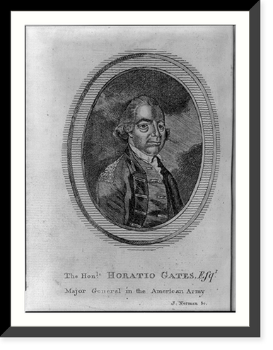 Historic Framed Print, The honle. Horatio Gates, Esqr., major general ...