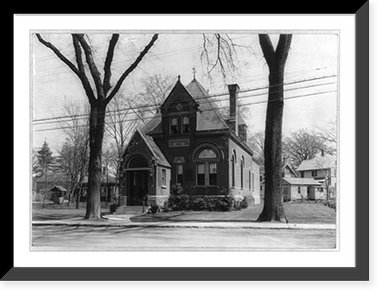 Historic Framed Print, [Bank building exteriors: National Bank, Deep ...