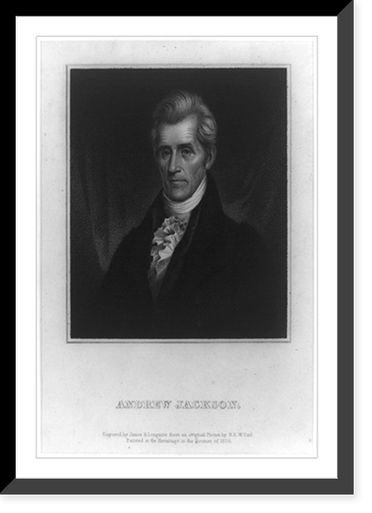 Historic Framed Print, Andrew Jackson - 6, 17-7/8" x 21-7/8"