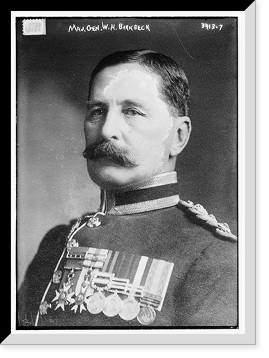Historic Framed Print, Maj. Gen. W.H. Birbeck, 17-7/8" x 21-7/8"