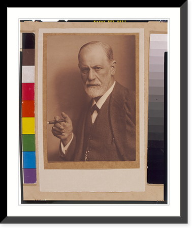 Historic Framed Print, [Sigmund Freud, half-length portrait, facing ...