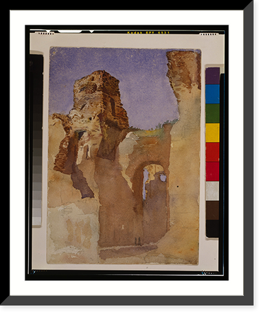 Historic Framed Print, Baths of Caracalla.Gilbert., 17-7/8" x 21-7/8"