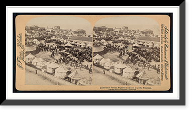 Historic Framed Print, Caravan of Persian pilgrims to Mecca at Jaffa ...
