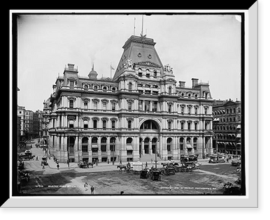 Historic Framed Print, Boston post office, 17-7/8" x 21-7/8"