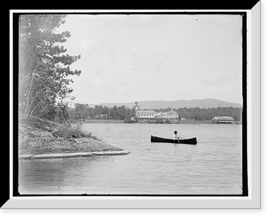 Historic Framed Print, Saranac Inn, Upper Saranac Lake, Adirondack ...