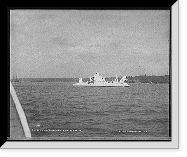 Historic Framed Print, Victory float, Dewey Naval Parade, 17-7/8" x 21-7/8"