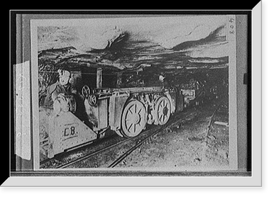 Historic Framed Print, [Electric mule], 17-7/8" x 21-7/8"