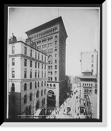 Historic Framed Print, Ames Building and Washington Street, Boston, 17 ...