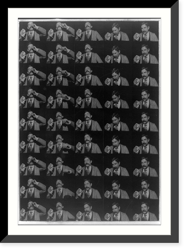 Historic Framed Print, Edison kinetoscopic record of a sneeze.taken ...