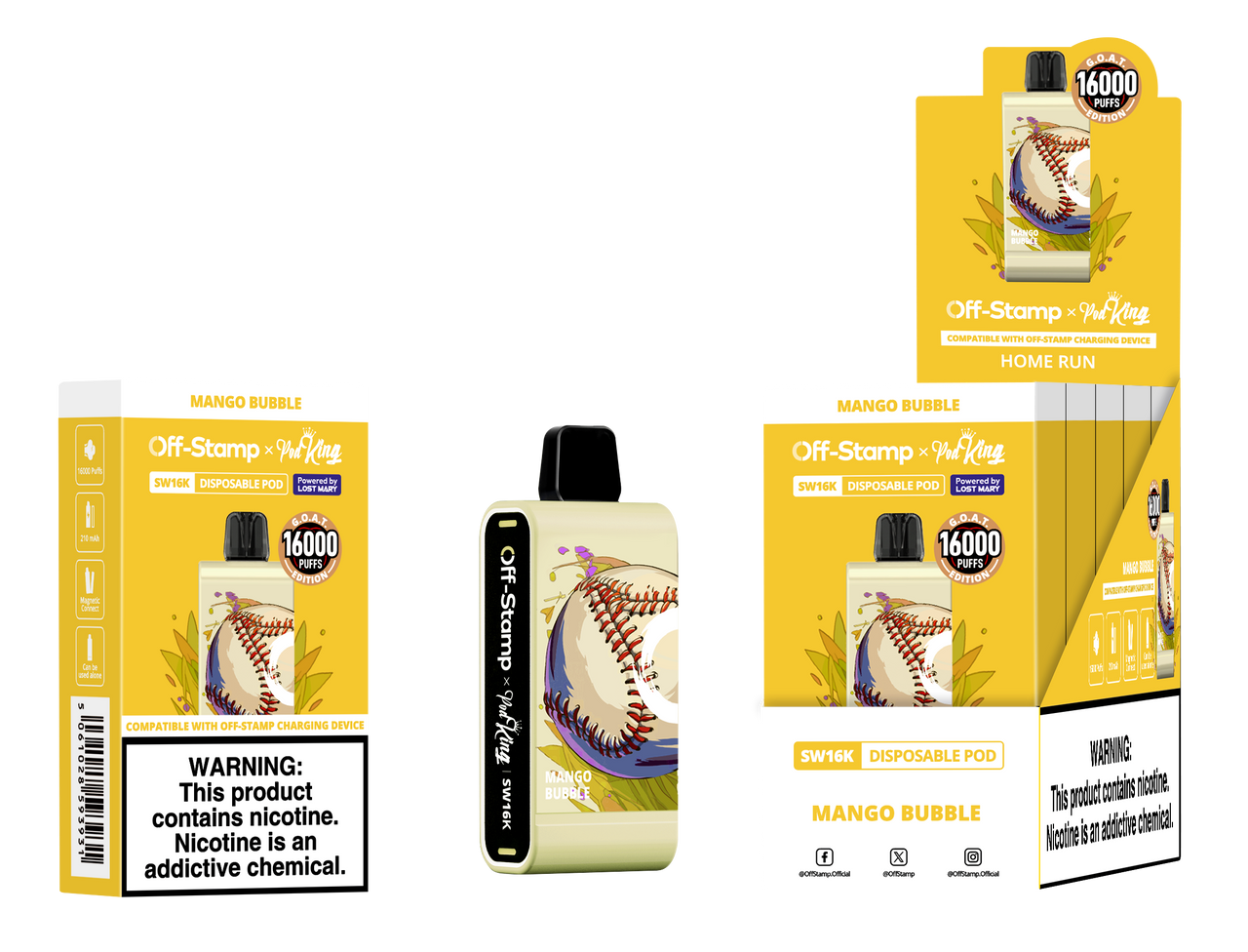 Off-Stamp X Pod King SW16000 Disposable Vape (5-Pack) | Prime Supply Distro