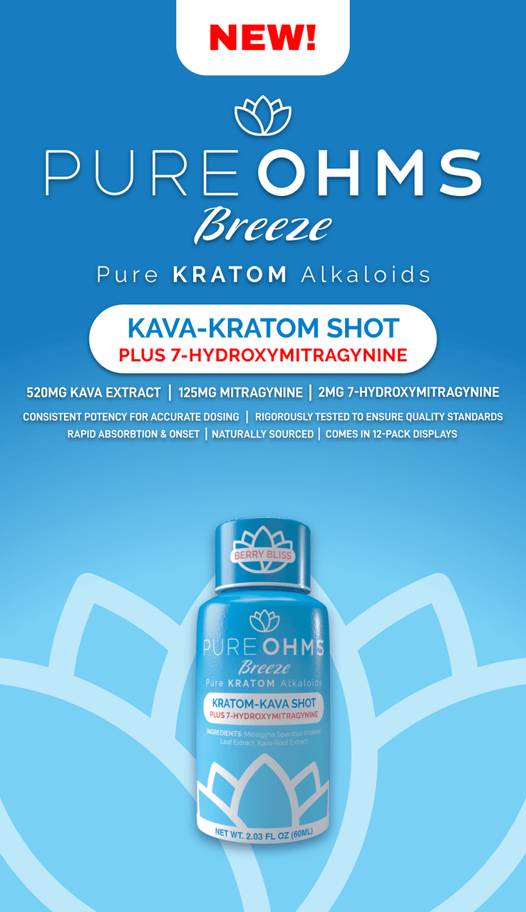 Pure Ohms Breeze Kratom Kava Plus – 7-Hydroxymitragynine Berry Bliss ...