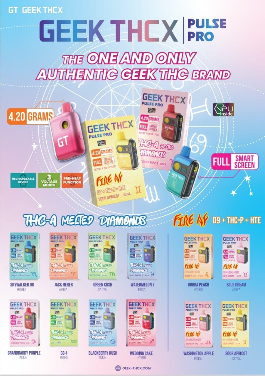Geek THC-X Pulse Pro Fire Disposable 4.2 Gram 5 PACK