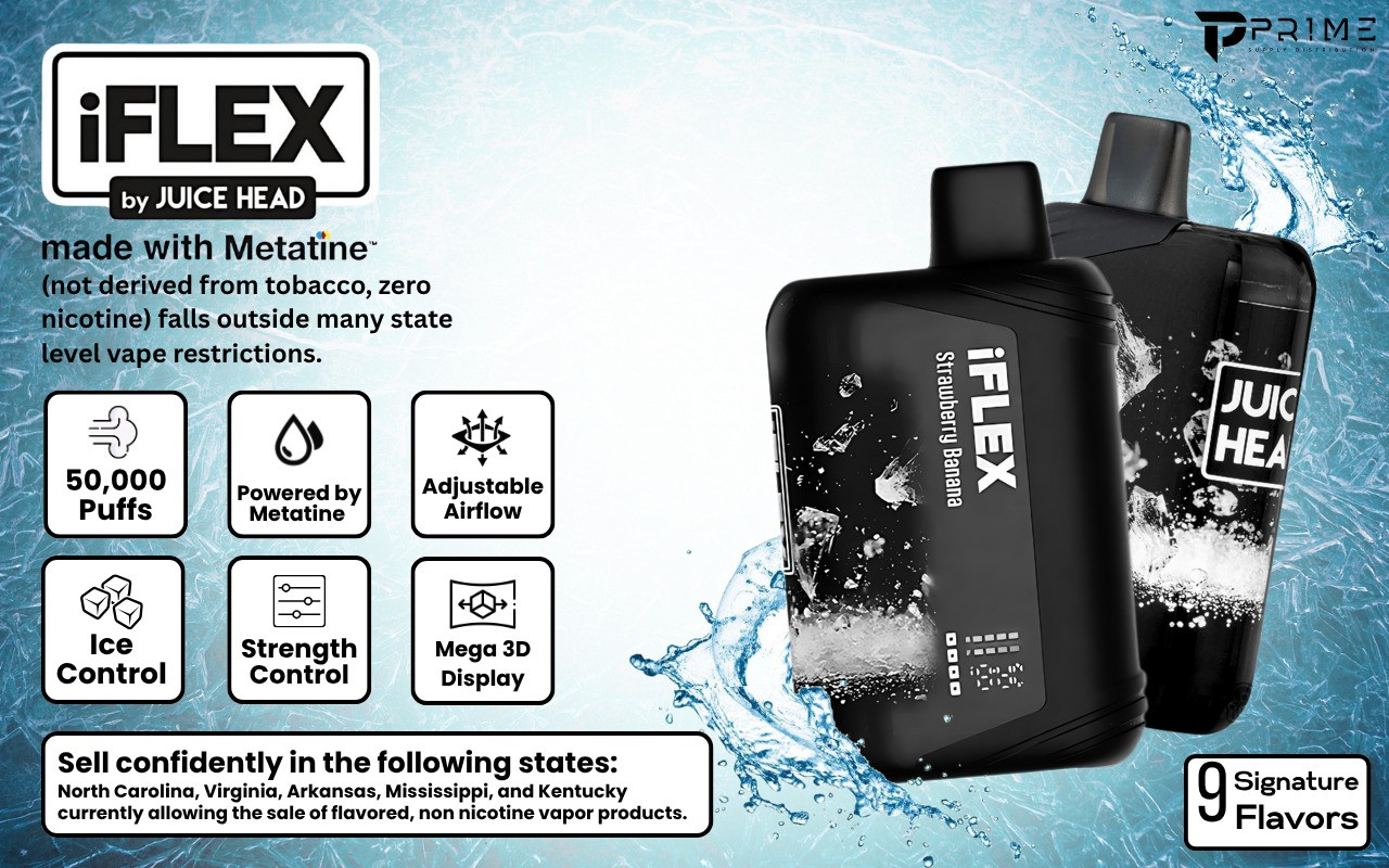 Juice Head iFLEX 50K Vape: The Future of Nicotine Free Disposables ...