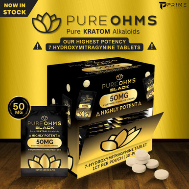 Pure Ohms Black Edition 7-Hydroxy Pills 50MG | Prime Supply Distro