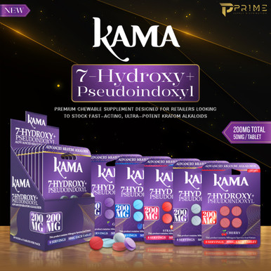 Kama 7 Hydroxy Chewable Kratom Tablets Pseudoindoxyl 50MG | Prime ...