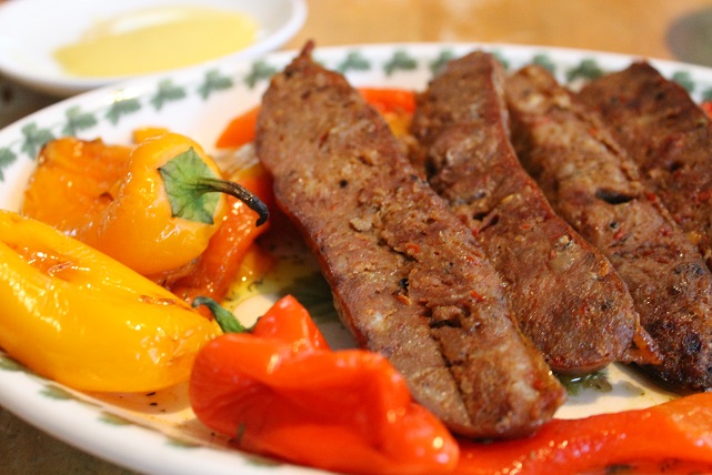 Grilled Smoked Chorizo & Peppers - Baconfreak.com