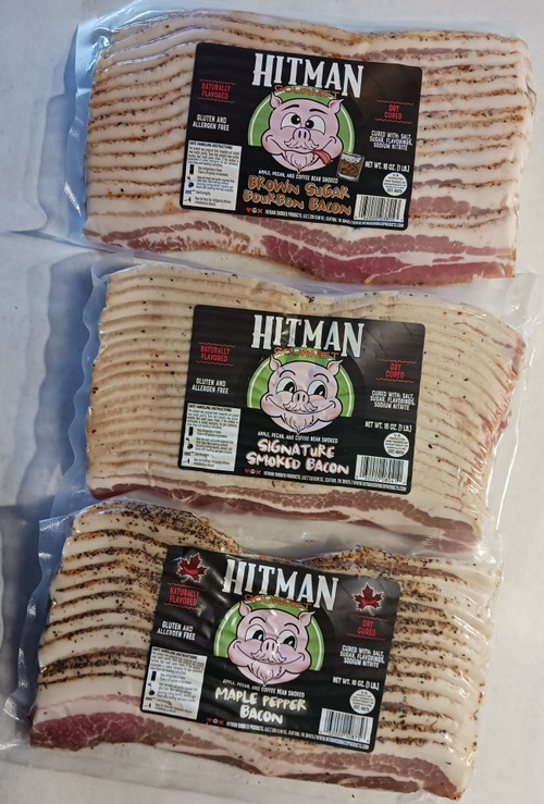 Bacon Freak 3 Pack Dry Cured Bacon Sampler NEW FLAVORS - Baconfreak.com