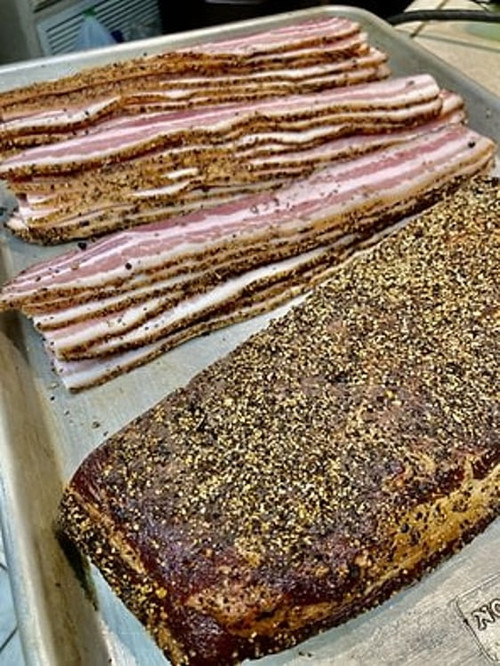 Black Pepper Dry Cured Bacon 12 oz. - Baconfreak.com
