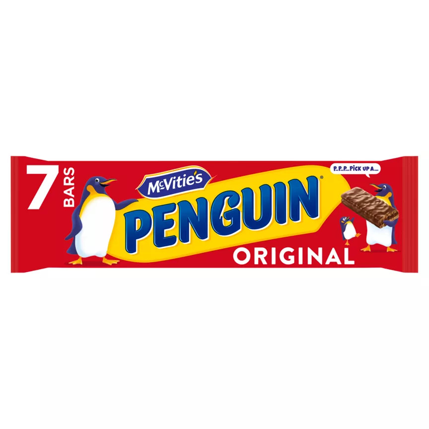 McVities Penguin Milk Chocolate Biscuit Bar 7pk (172.2g)