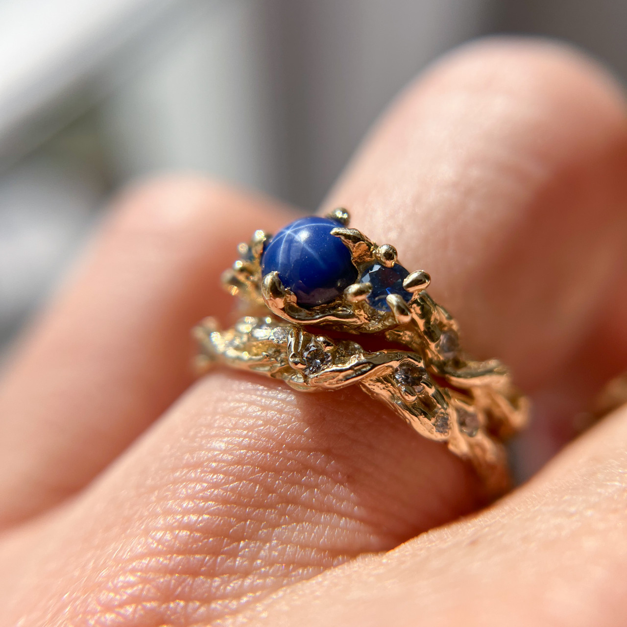 Diamond Dusted Woodland Engagement Ring | Olivia Ewing
