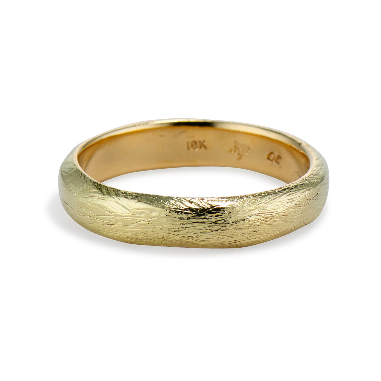Lee Hand-Carved Wedding Ring - 4mm | Olivia Ewing